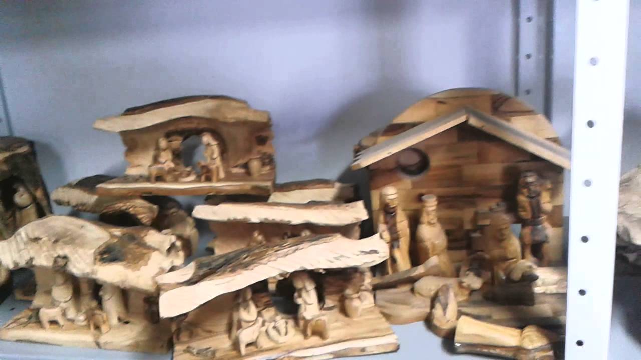 Bethlehem olive wood handicraft factory - YouTube