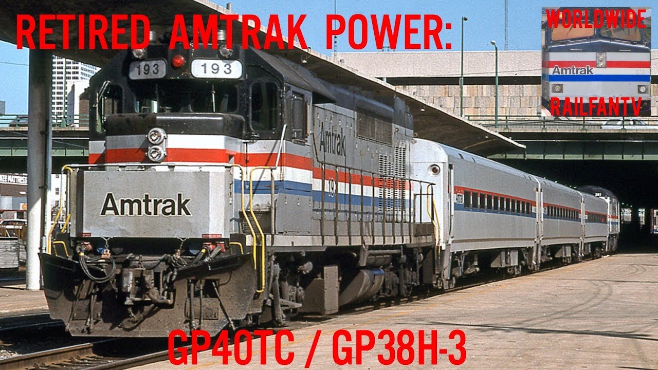 Retired Amtrak Power: EMD GP40TC - YouTube