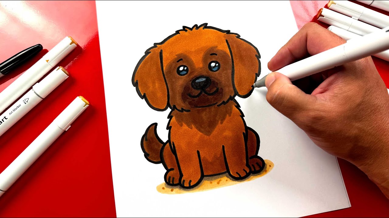 How To Draw A Leonberger Puppy - YouTube