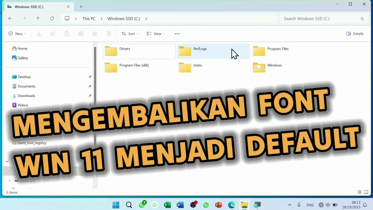 Mengembalikan Tipe Font di Windows 11 Menjadi Font Default (Tipe Font ...