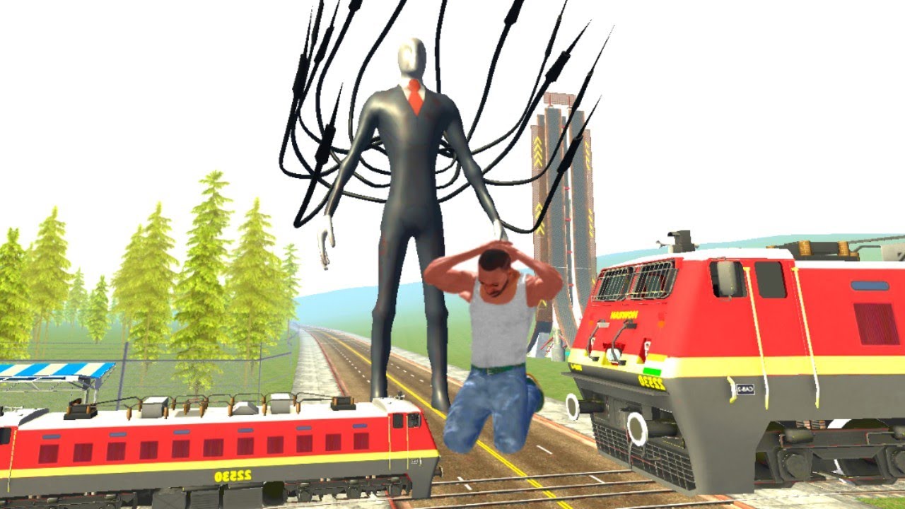 FRANKLIN FIGHT GIANT SLENDER MAN - Indian Bike Driving 3d | - YouTube