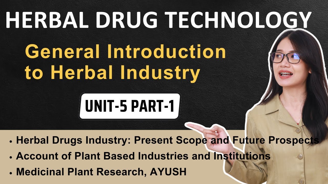 Herbal Drug Technology | General Introduction to Herbal Industry | Unit ...
