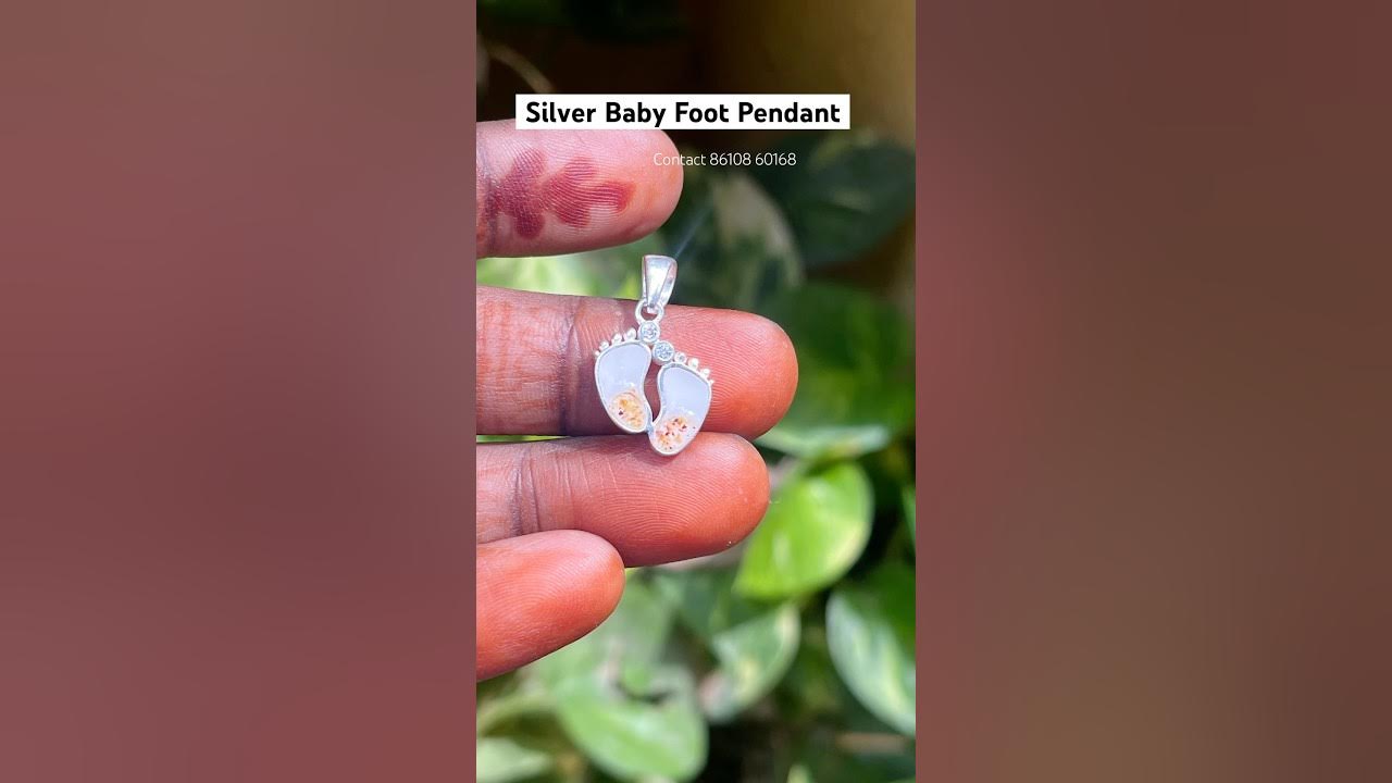 S925 pure silver baby foot pendant #breastmilkjewellery #baby #youtubeshorts #explore #music ...
