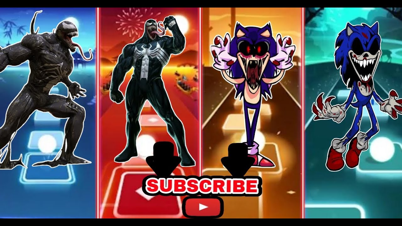 VENOM VS SONIC EXE VS VENOM VS SONIC TILES HOP - YouTube