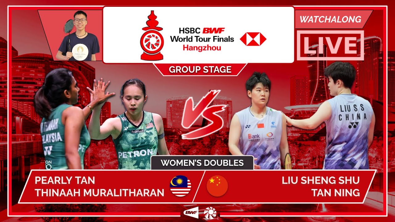 PEARLY/THINAAH 🇲🇾 vs. LIU SS/TAN N 🇨🇳 LIVE! BWF WT Finals 2024 GS | Darence Chan Watchalong ...