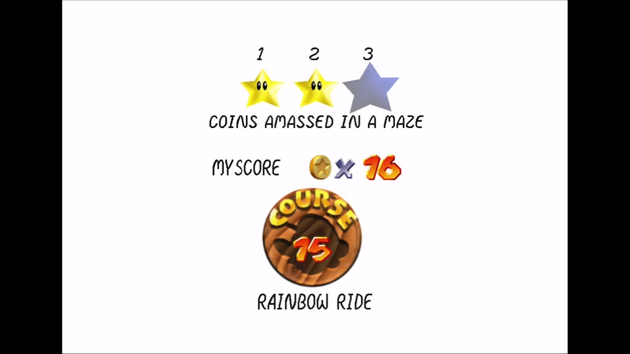 Super Mario 64 | Rainbow Ride - Coins Amassed in a Maze - YouTube