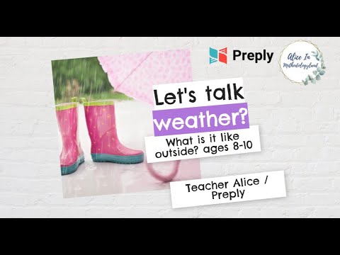 English Lesson: Let’s Talk Weather - What is it Like Outside? (Ages 8 ...