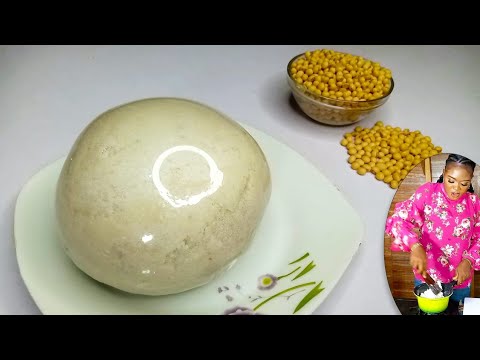 How to make soya/soy beans FUFU from soya beans pulp - YouTube