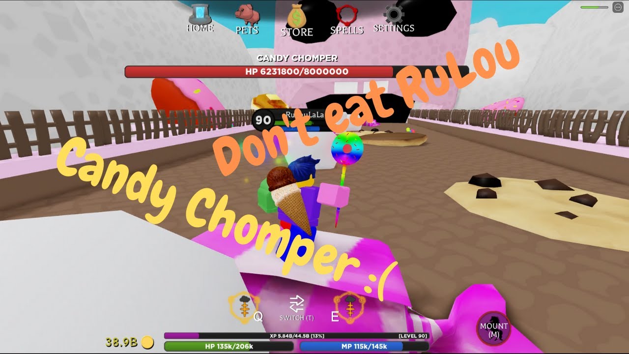 Candy Chomper! Chomp Chomp! Fighting Candy Land boss, Candy Chomper ...