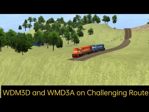 WDM3A locomotive vs WDM3D and WDM3A on Challenging Route || Indian ...