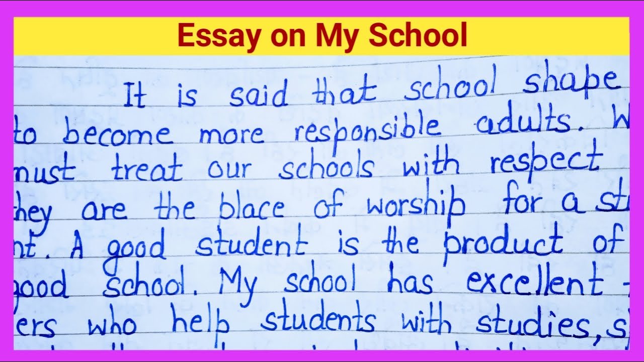 Essay on My School in English || Paragraph on My School in English ...
