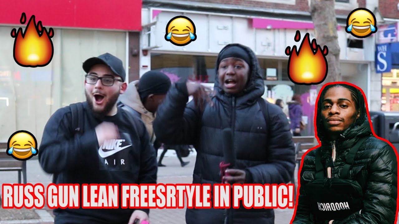 Russ - Gun Lean Public Freestyle! - YouTube