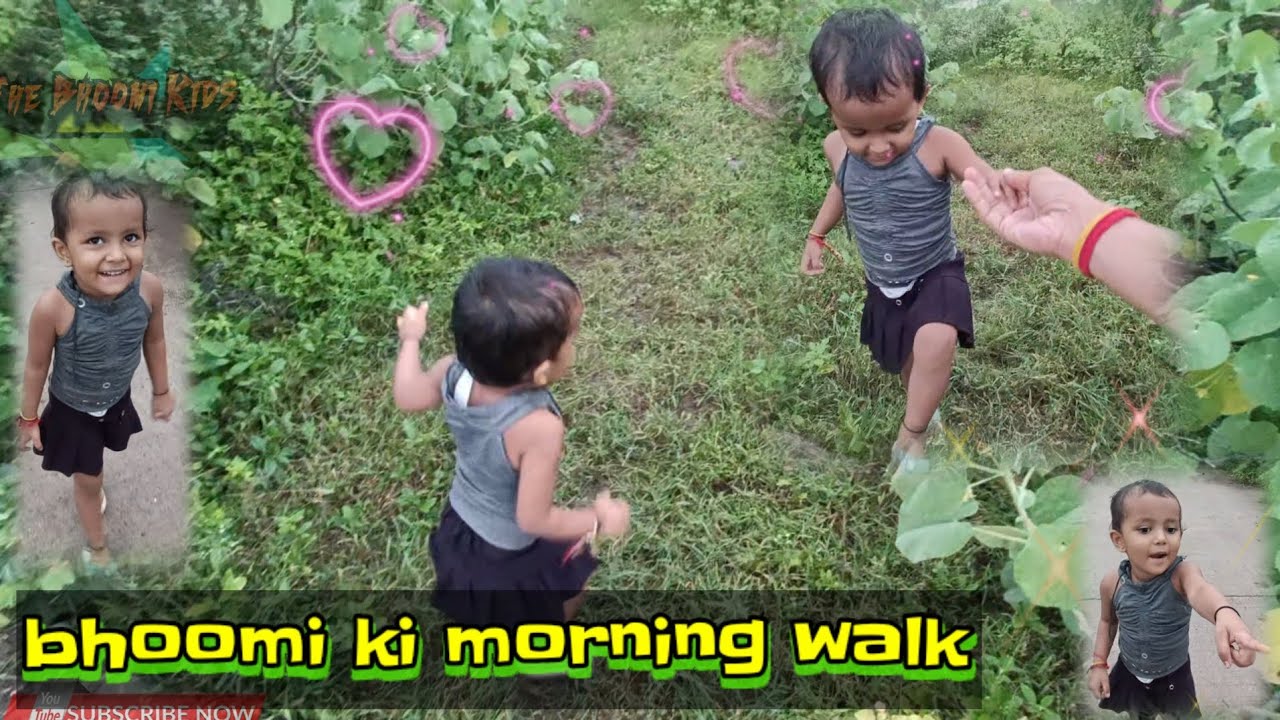 bhoomi ki morning walk🎊bhoomi ko dar nahi lagta vlog💯bhoomi Mera cute ...