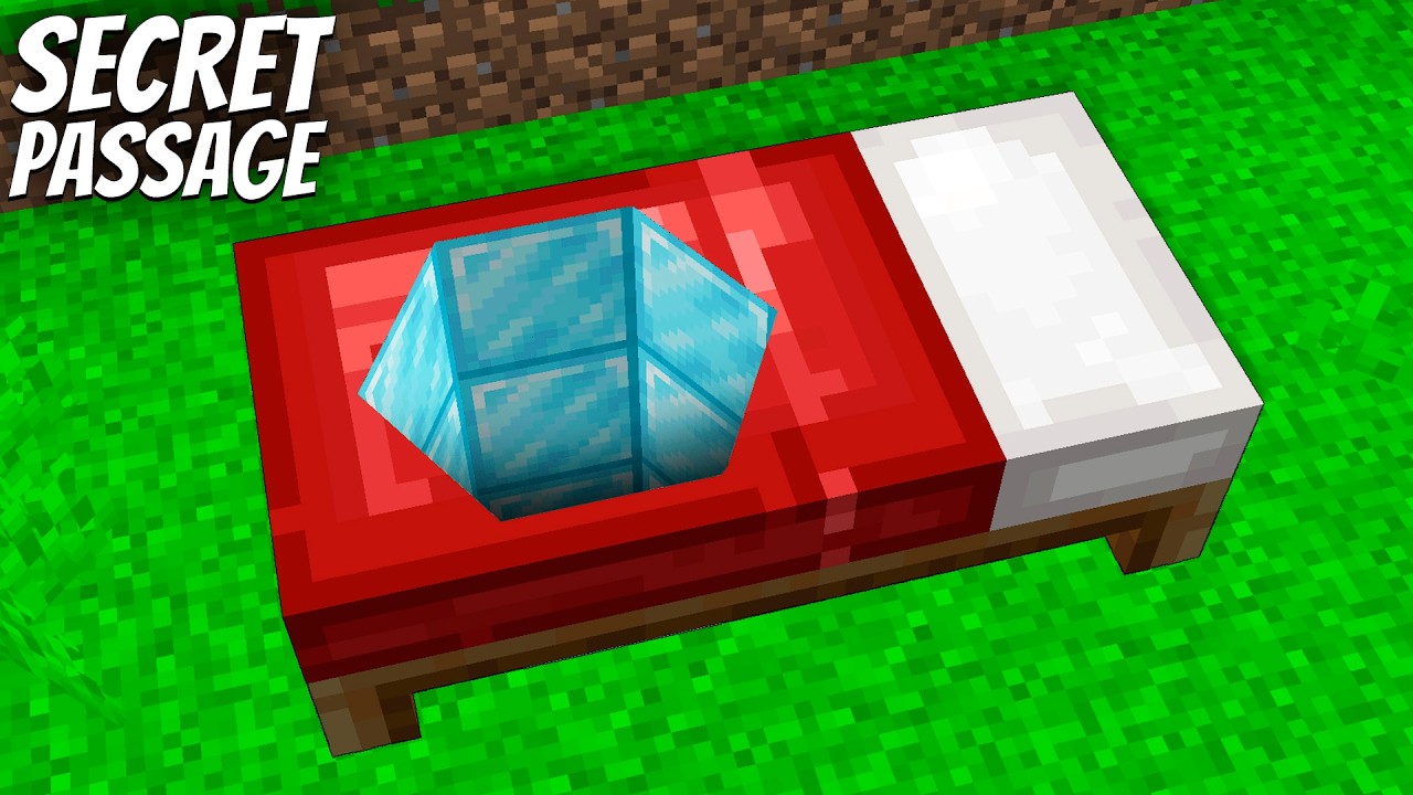 I found a SECRET PASSAGE inside a BED in Minecraft ! What's INSIDE the ...