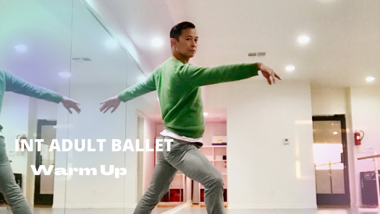 Warm up, intermediate adult ballet class demo - YouTube