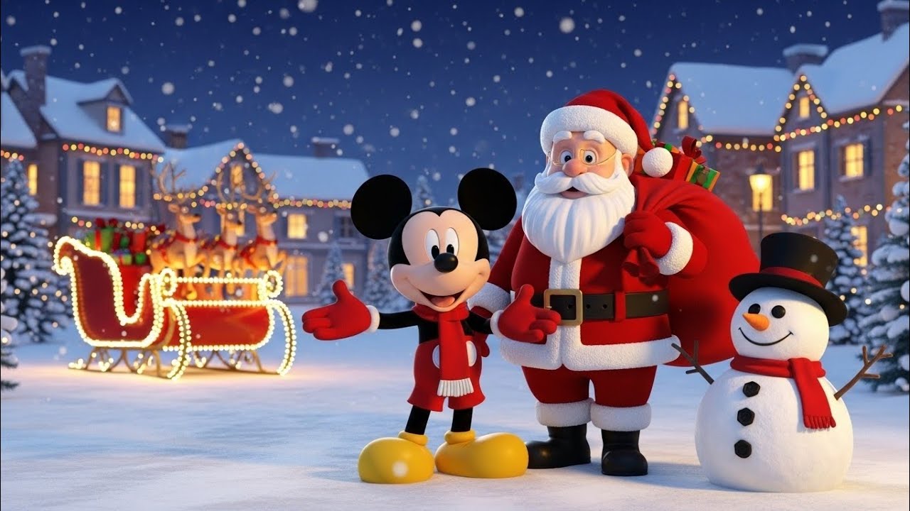 🎅🎄 Mickey Mouse Meets Santa Claus on Christmas Day 🎁 | Fun Christmas ...