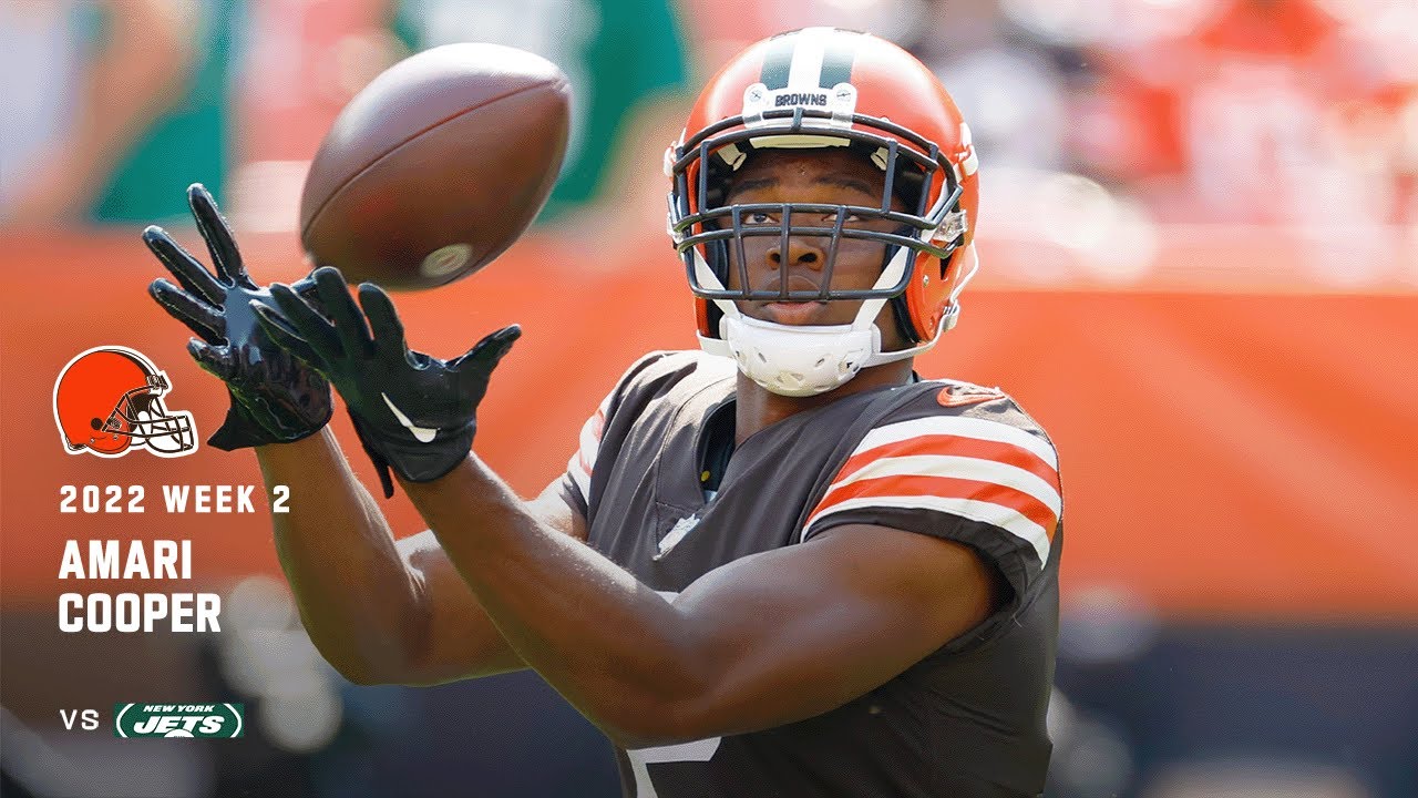 Every Amari Cooper Reception vs. Jets Week 2 - YouTube