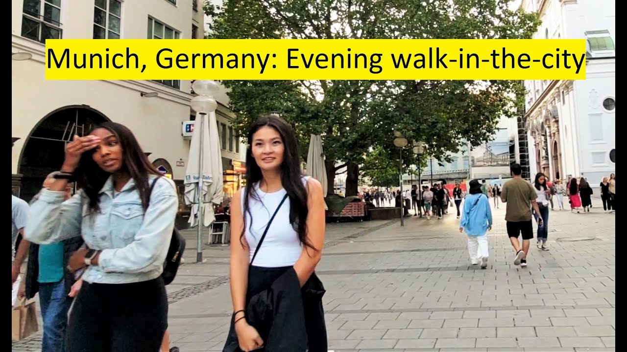 Munich (München), Germany: Sunday evening walk-in-the-city ...