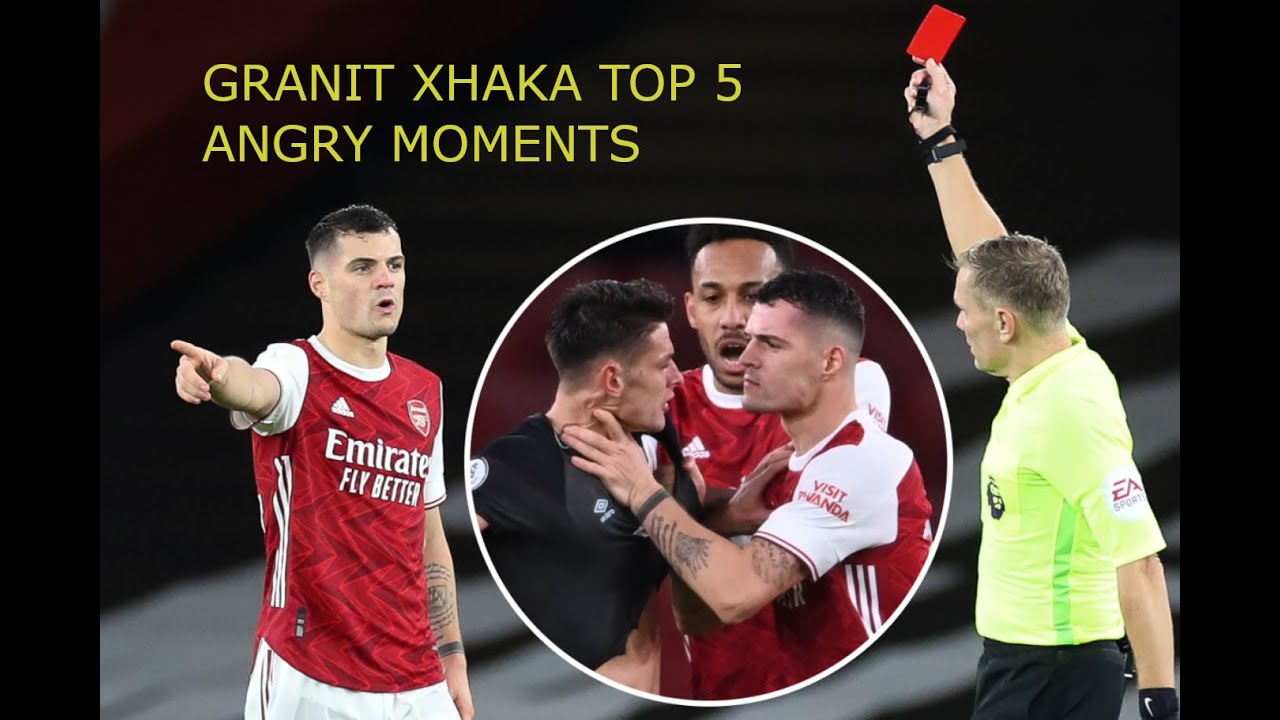 GRANIT XHAKA Angry RED CARD Highlights II ARSENAL LEGEND Transfer to ...
