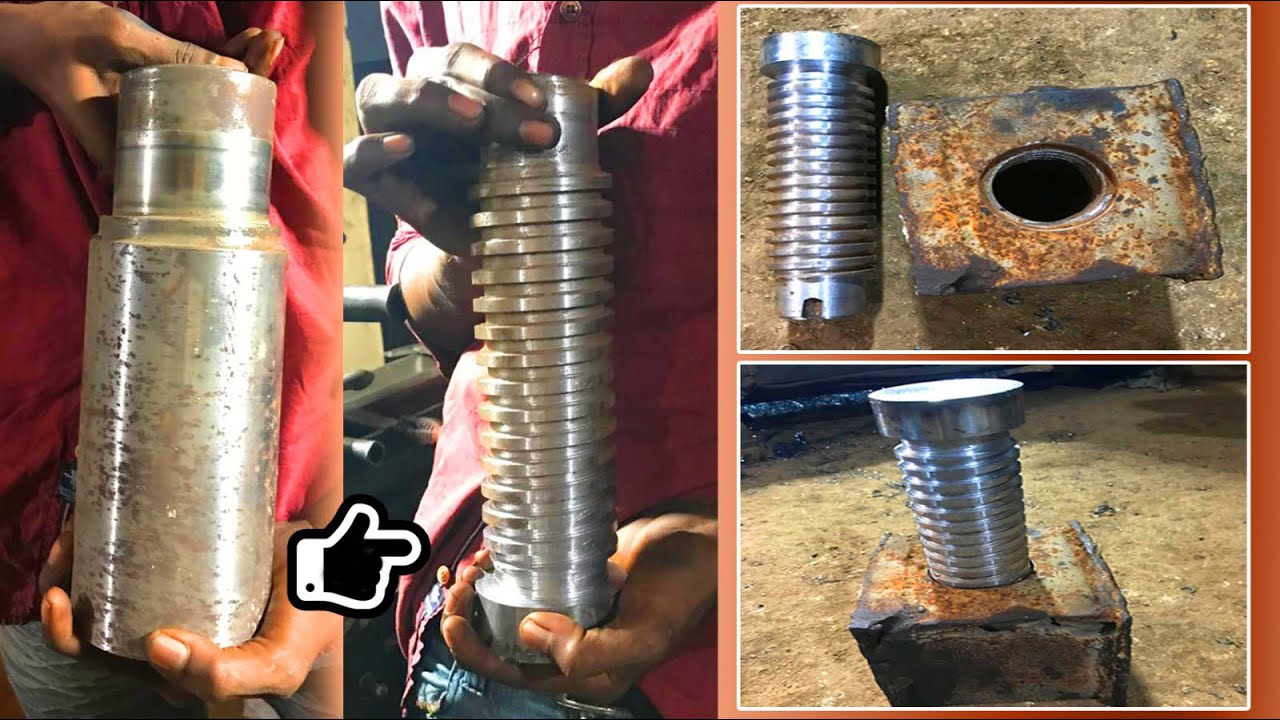 How to make Threading in Shaft on Lathe Machine || Amazing Procedure ...