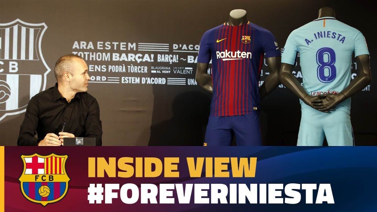 [BEHIND THE SCENES] Andrés Iniesta signs lifetime deal with Barça - YouTube