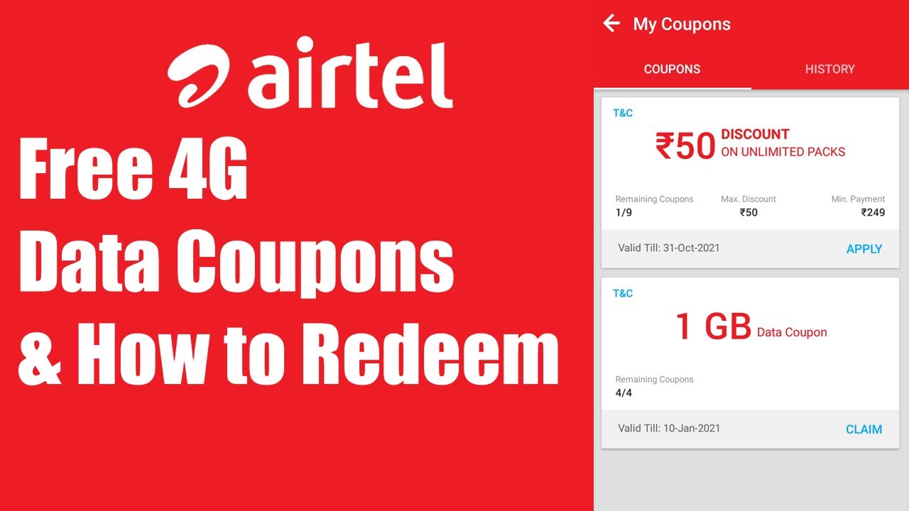 How To Get Free Airtel 4G Data Coupons Discount Coupons And How To How To Get Free Airtel 4G Data Coupons Discount Coupons And How To