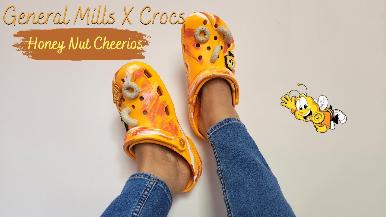 Honey Nut Cheerios Crocs are too cute! | Unboxing and On Foot - YouTube