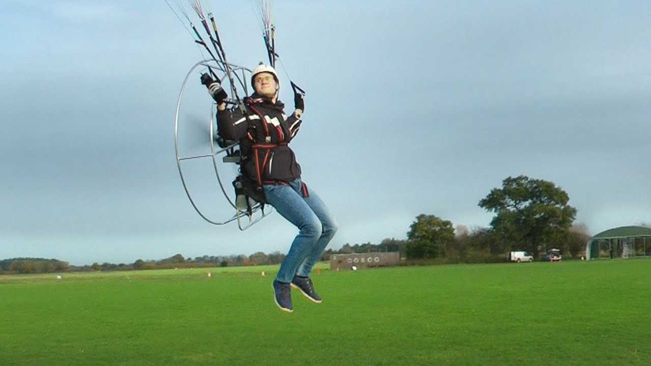 Electric Paramotor - Further Flight Testing - YouTube