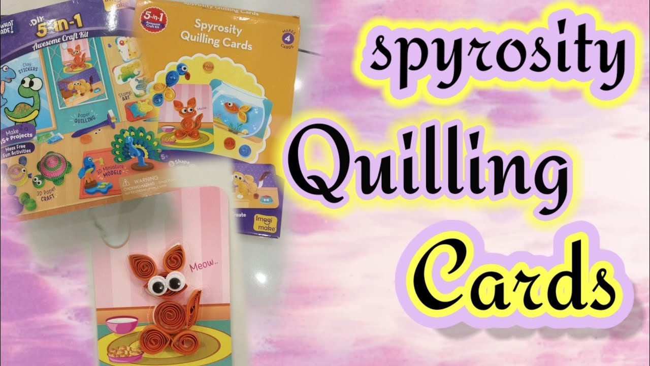 Spyrosity quilling cards craft of cat # 5 in 1 awesome craft kit ...