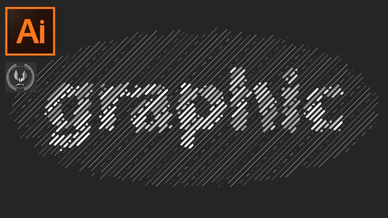 Adobe illustrator CC Tutorial - Dashed Line Text Design - YouTube