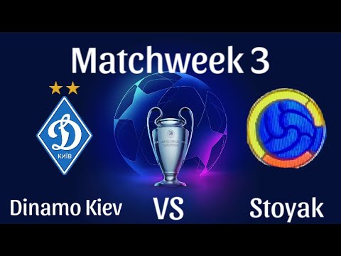 3 тур Champions League Dinamo Kiev VS Stoyak - YouTube