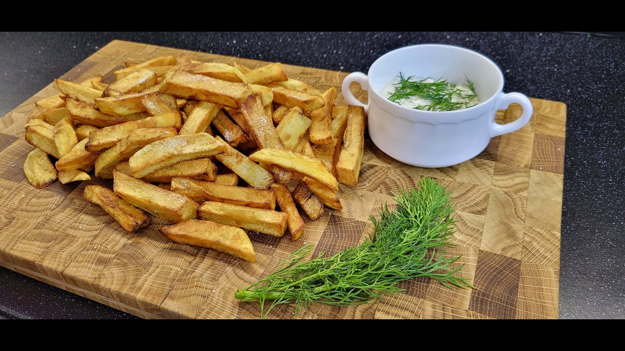 Crispy French fries at home in a pan - YouTube