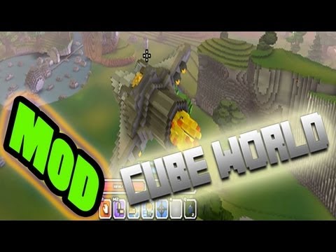 Cube World Mod: SpaceShip Mod Review! - YouTube