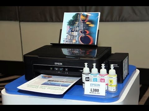 EPSON L380 First time Installation & Ink Filling - YouTube