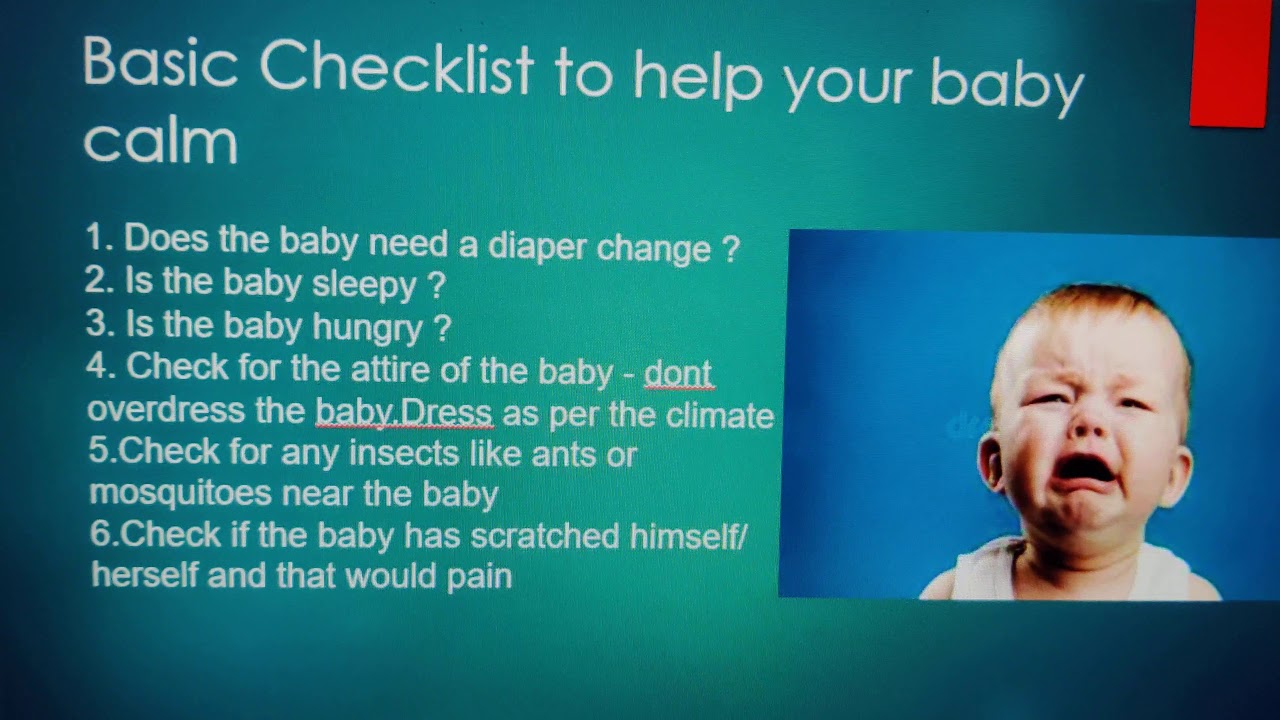 How to pacify a crying baby? - YouTube