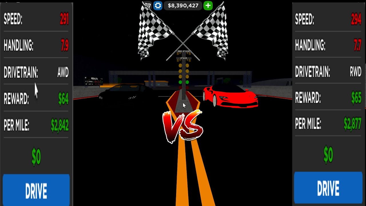 Lamborghini huracan vs macracer006 drag race roblox car dealership ...