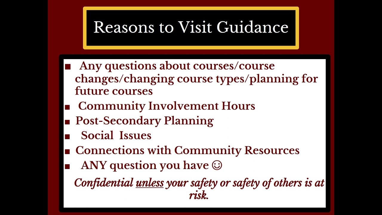 HHSS: Welcome to Guidance - YouTube