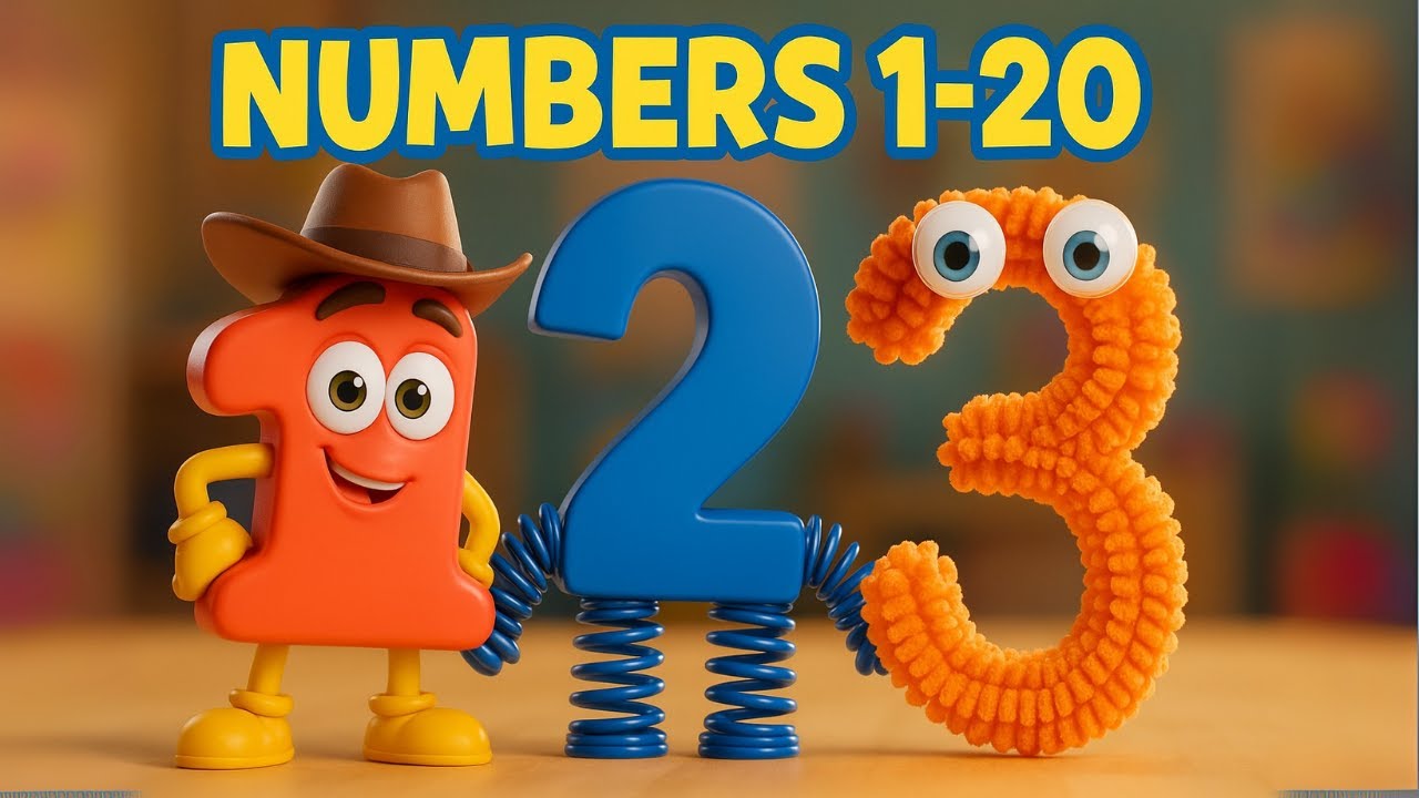 Learn Numbers 1 to 20 | Fun Pixar-Style Counting Adventure for Kids ...