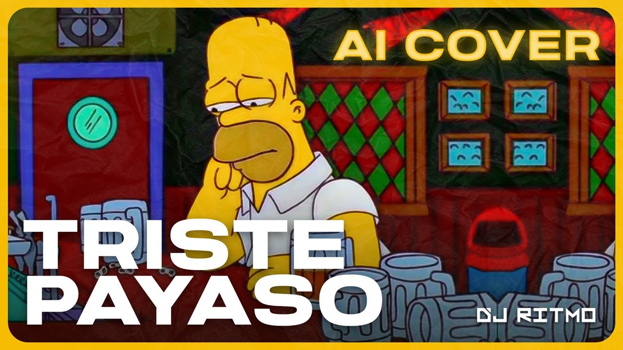 Homero Simpson cantando TRISTE PAYASO | AI Cover 🍻😔 - YouTube