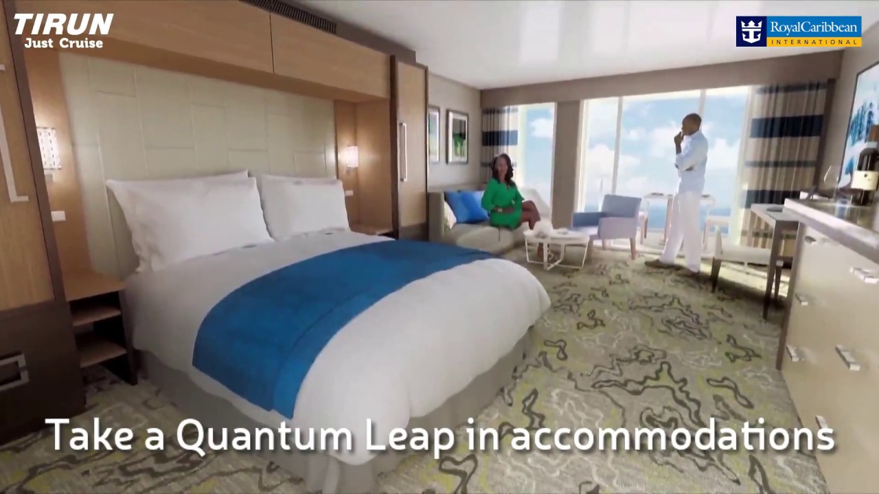 Quantum of the Seas Cruise inside Tour - Accommodation and Balcony View ...