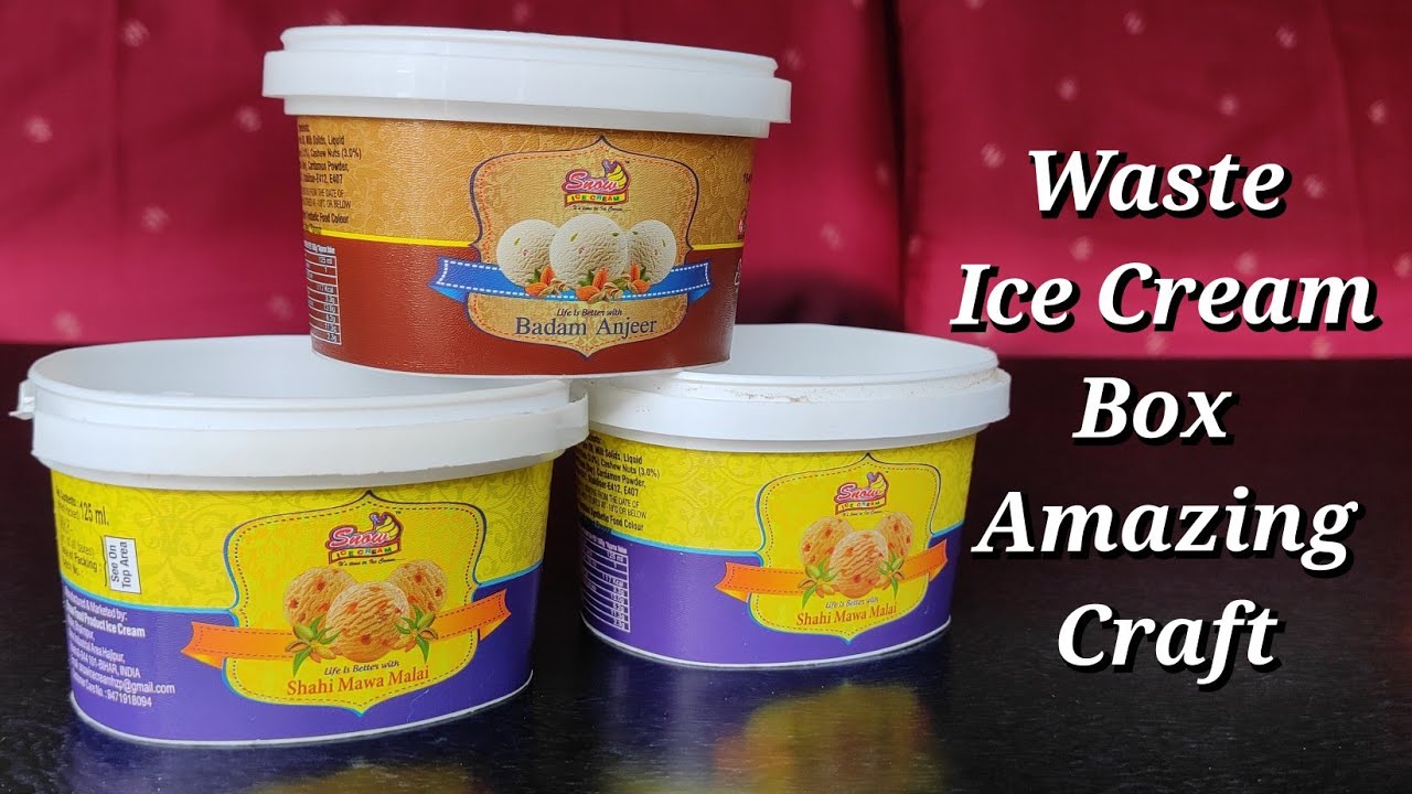 Waste Ice Cream Box Craft / Waste Material Craft / Gift Packing Idea 💡 ...