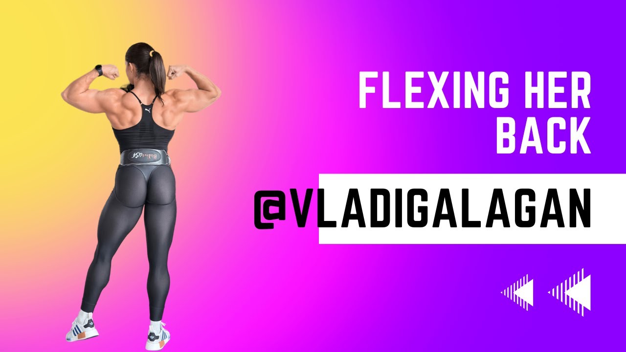 Vladislava Galagan Flexes Her Muscular Back And Biceps At FIBO - YouTube