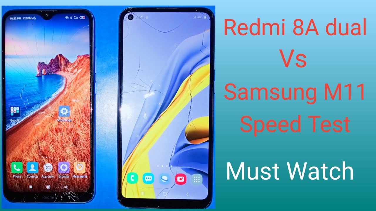 Redmi 8A Dual Vs Samsung Galaxy M11 Speed Test - YouTube