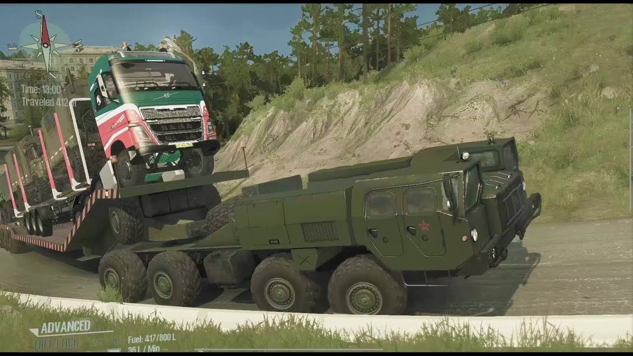 Spintires MudRunner - Biggest Trailer Overload - maz 7310rs elbrus ...