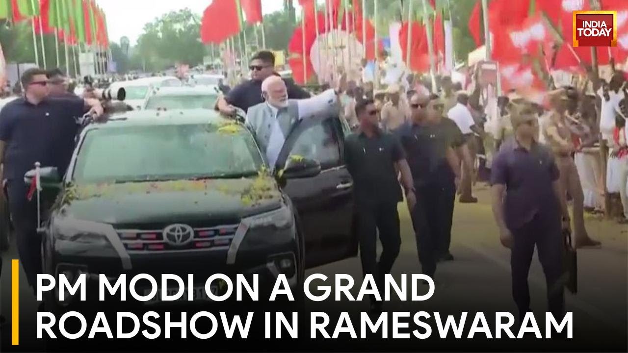 PM Modi Embarks On Historic Temple Pilgrimage In Rameswaram - YouTube