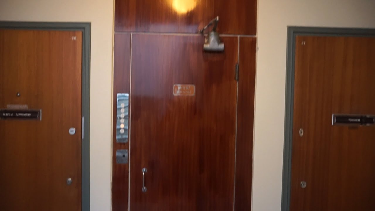 Strange behavior! 1960 Hissinhuolto traction elevator @ Artturi Kanniston tie 3, Helsinki ...