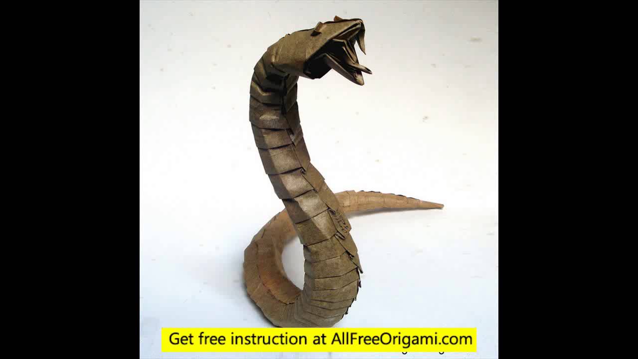 how to make origami snake dragon - YouTube
