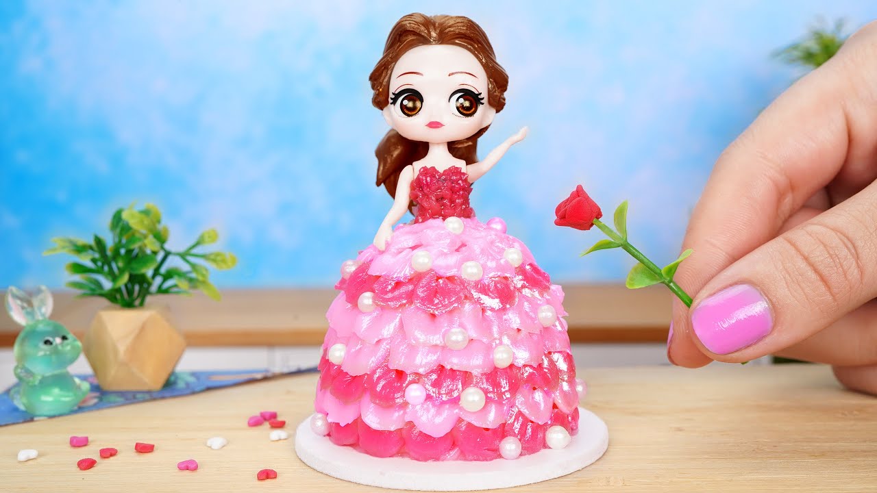 Belle Princess Cake 💖 Amazing Miniature Pull Me Up Cake Decorating ...