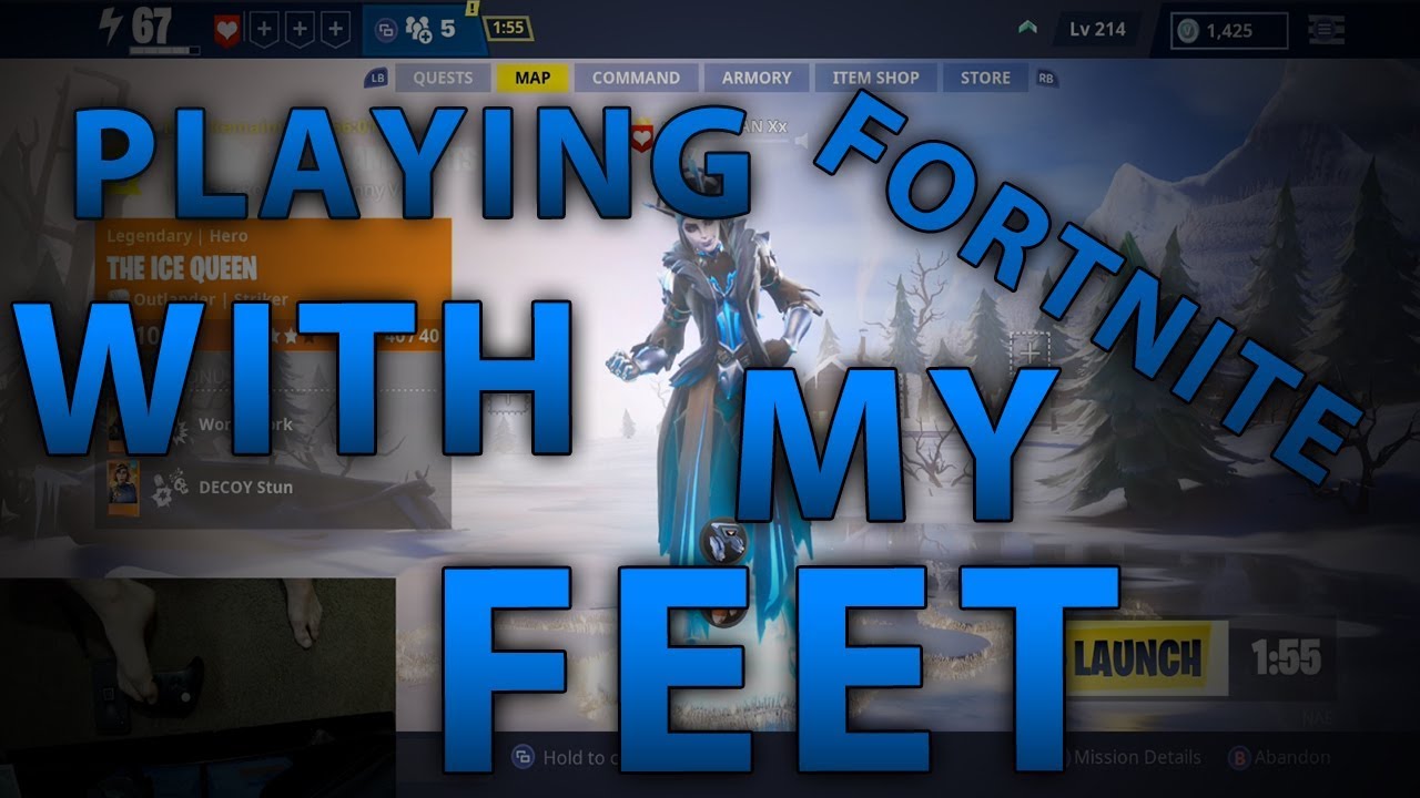 Playimg fortnite with my FEET - YouTube