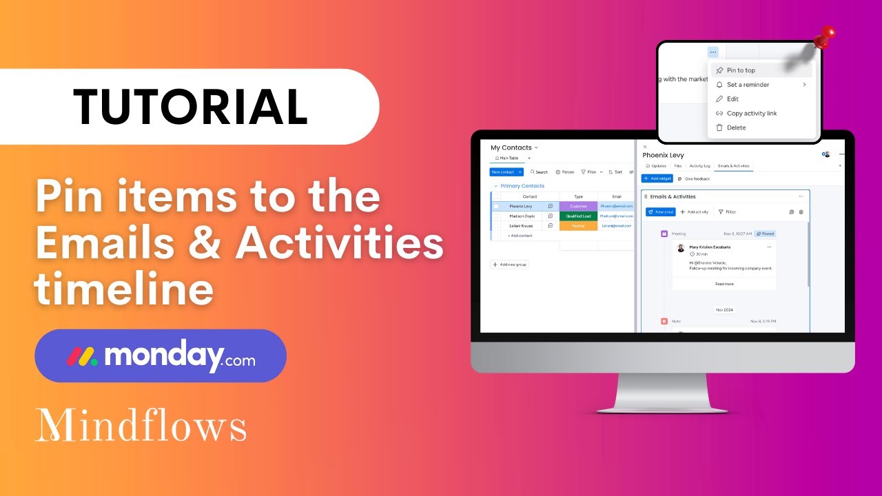 Effortlessly Pin Items to the Emails & Activities Timeline on Monday ...